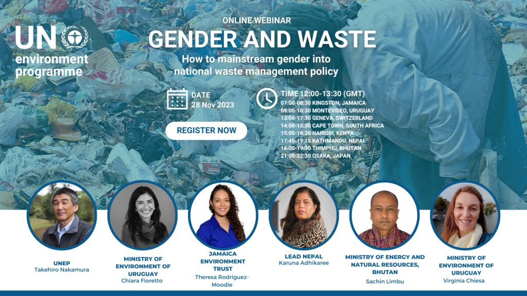 【開催案内】UNEP-IETCウェビナー 「ジェンダーと廃棄物 – 国の廃棄物管理政策にジェンダーを主流化する方法」 | 公益財団法人地球環境 ...